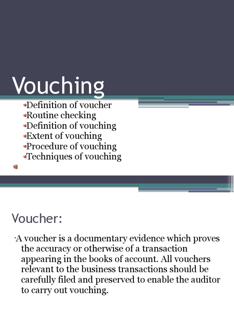 Vouching | PDF | Receipt | Voucher