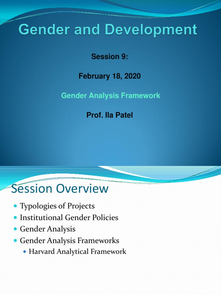 Gender Analysis Framework Overview | PDF | Gender Analysis | Equality ...