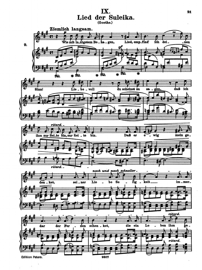Lied Der Suleika, R. Schumann | PDF
