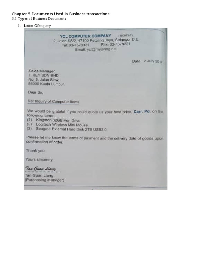 Types of Business Transaction Documents | PDF | Finance & Money ...