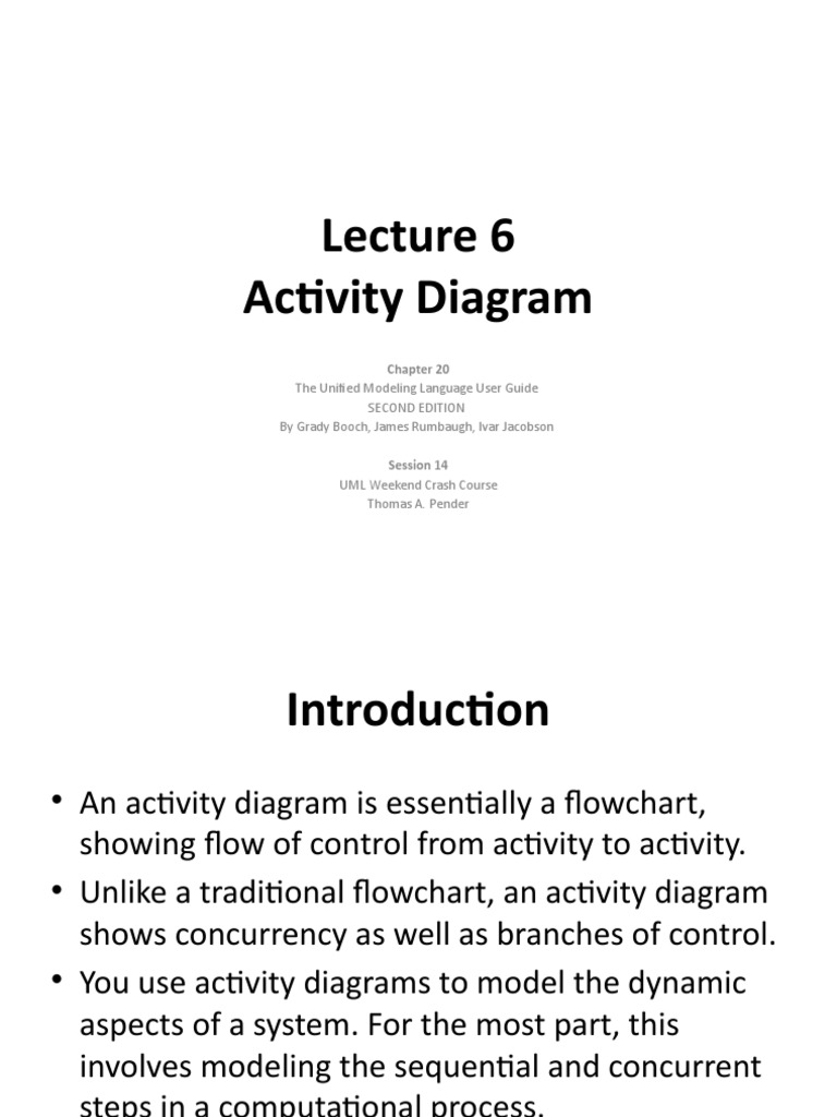 Activity Diagram: The Unified Modeling Language User Guide Second ...