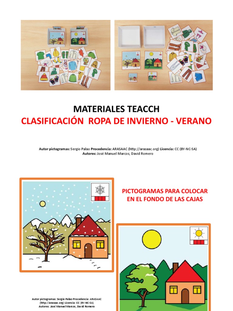 Clasificación Ropa Invierno-Verano | PDF | Juegos y actividades ...