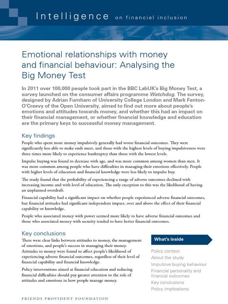 Open University Analysing The Big Money Test Summary | PDF ...
