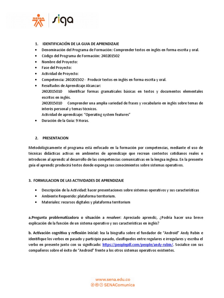 Guia - de - Aprendizaje 7 ADSI | PDF | Verbo | Aprendizaje