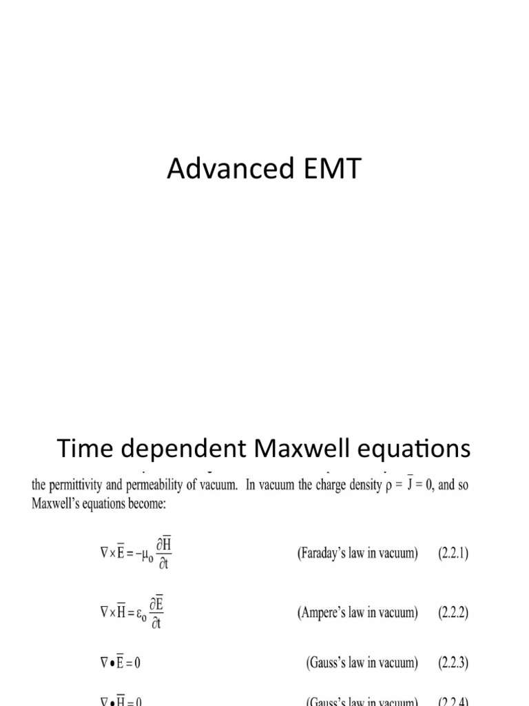Advanced EMT: Maxwell Equations Solutions | PDF | Teaching Methods ...