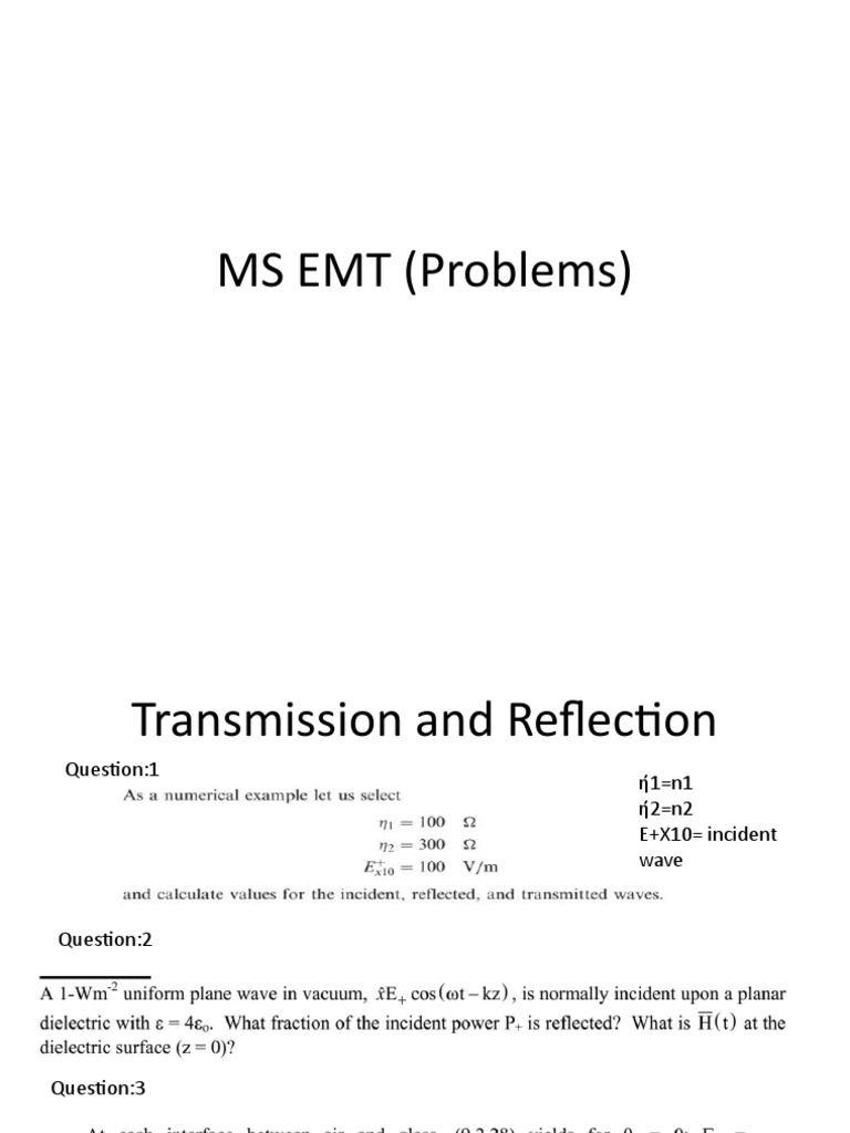 MS EMT (Problems) | PDF