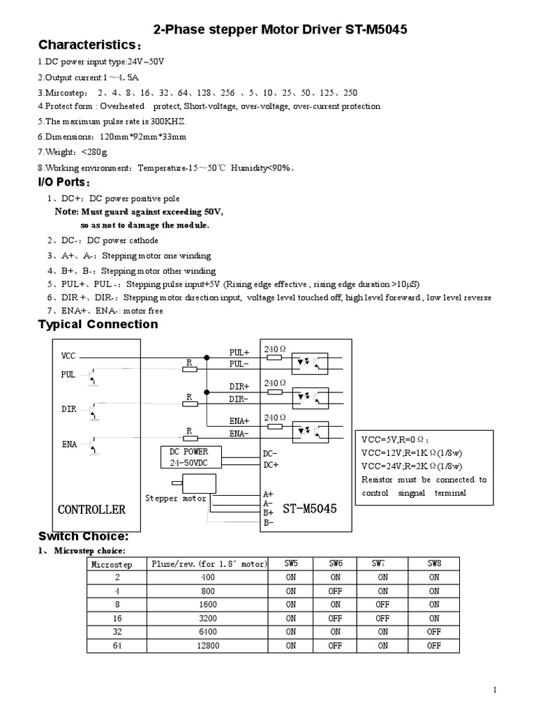 Stepper Motor Driver | PDF | Electric Motor | Components