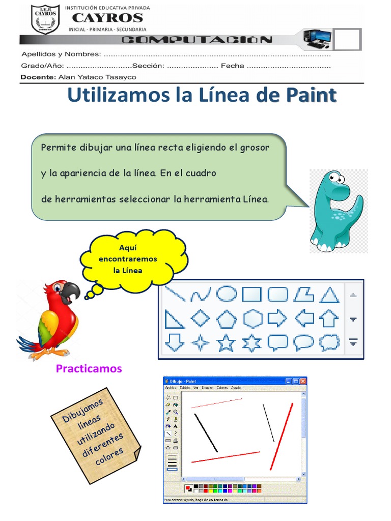 Dibujo de Líneas en Paint | PDF