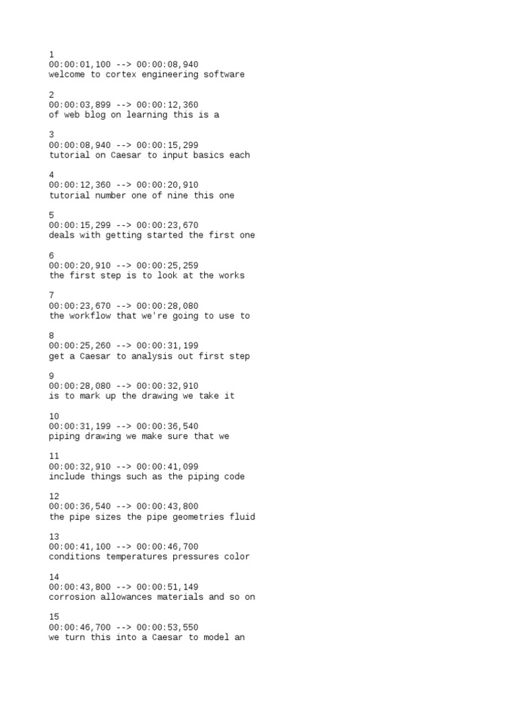 Caesar II Input Basics 1 of 9 | PDF | Computer File | Pipe (Fluid Conveyance)