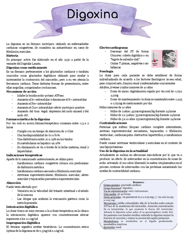 Digoxina | PDF | Rtt | Especialidades Medicas