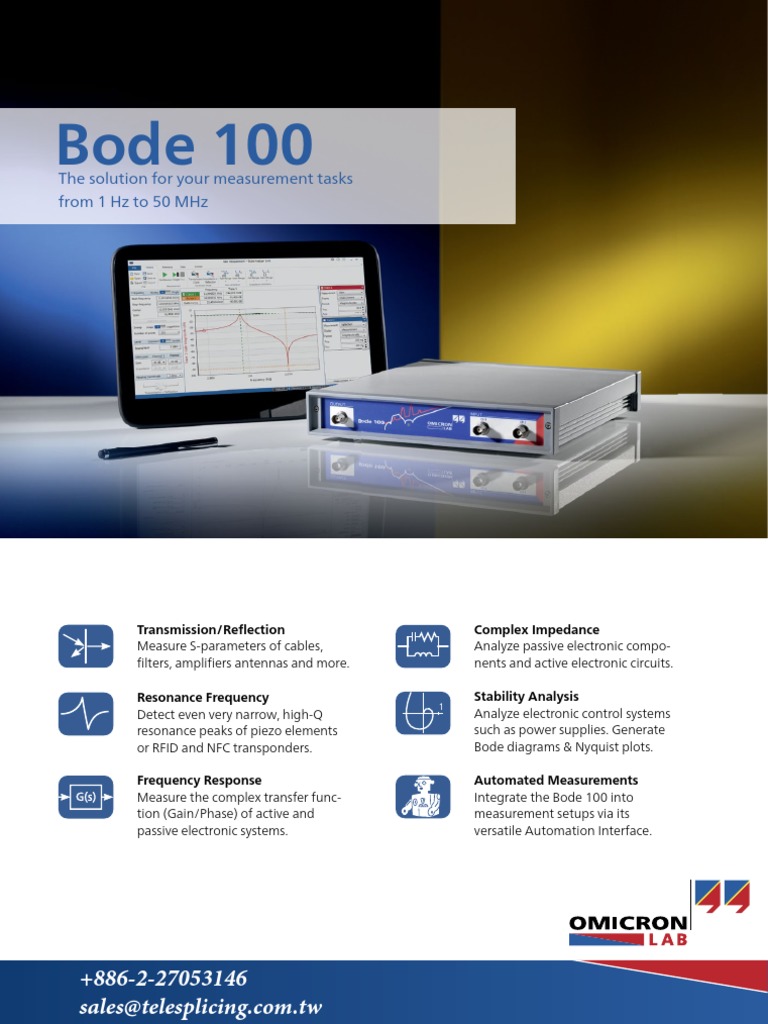Bode 100: The Solution For Your Measurement Tasks From 1 HZ To 50 MHZ ...
