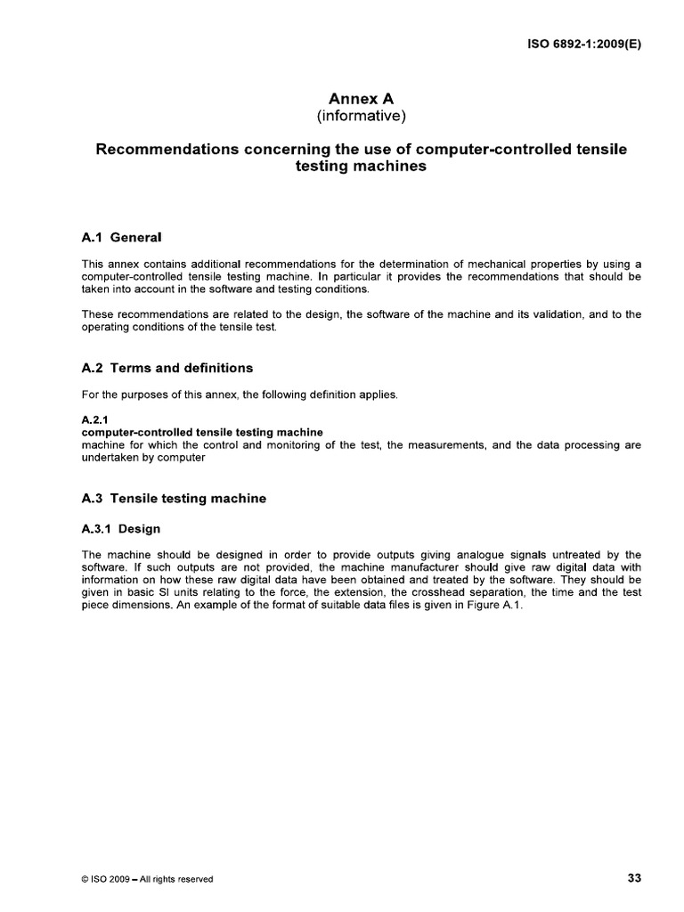 Annexe A - ISO 6892-1 | PDF