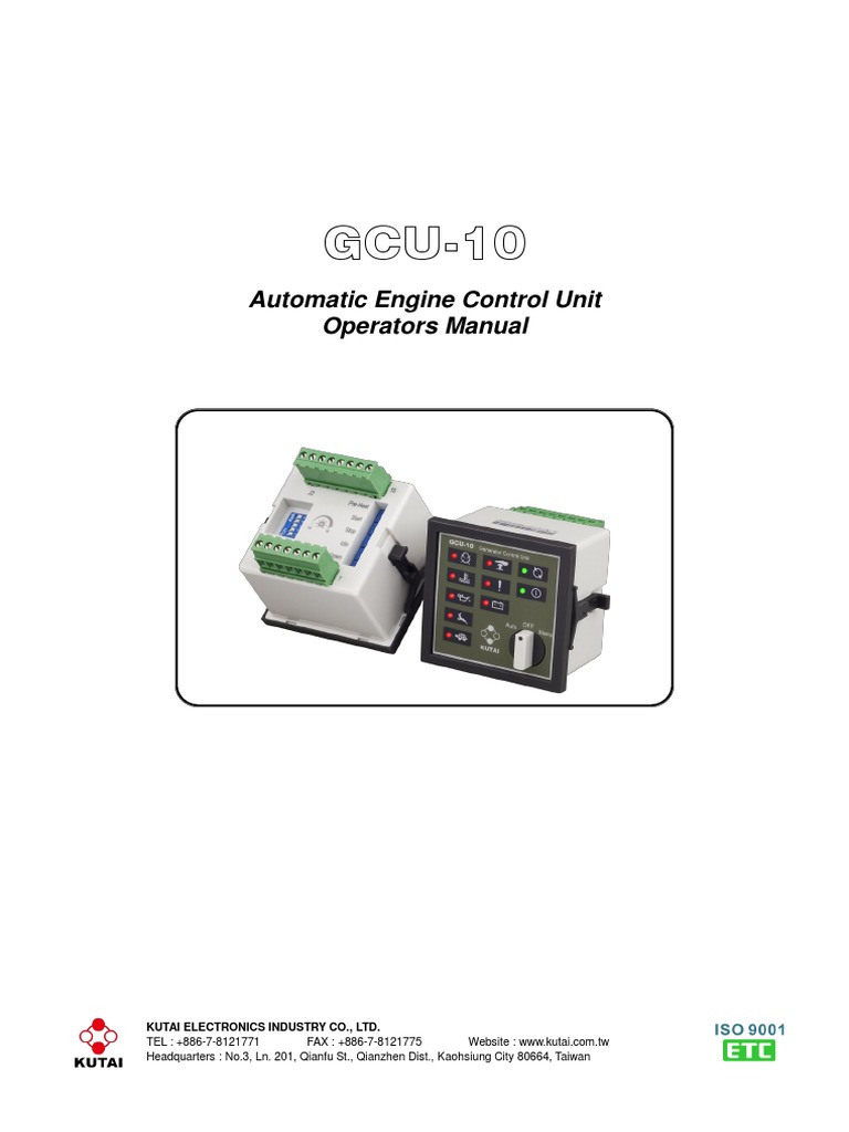Automatic Engine Control Unit Operators Manual: Kutai Electronics ...
