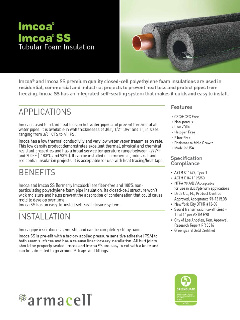 Armacell 168158 Data Spec Sheet PDF | PDF | Chemical Engineering ...