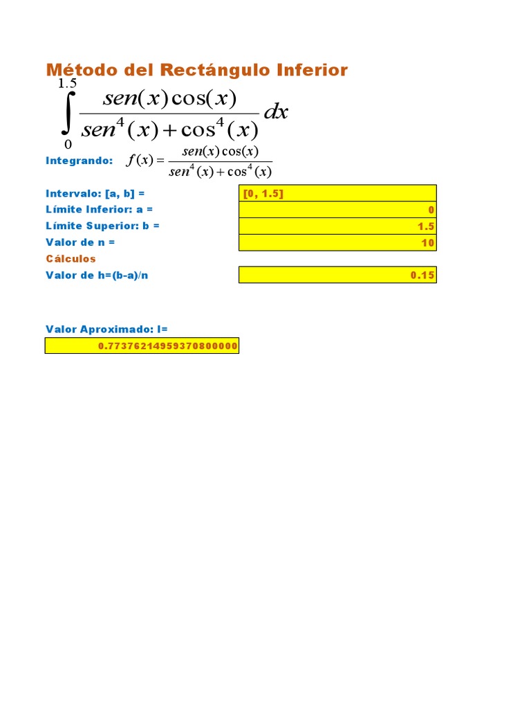 Rectangular Method Integral Calculation | PDF