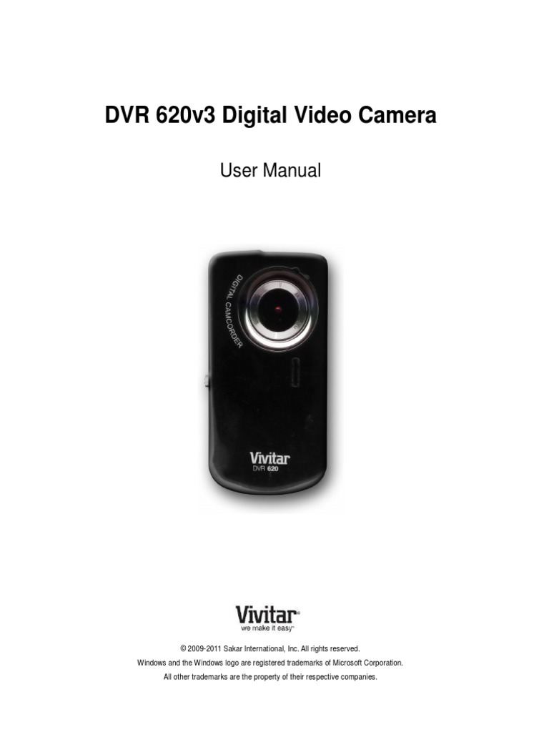 DVR 620v3 Digital Video Camera: User Manual | PDF | Camera | Menu ...