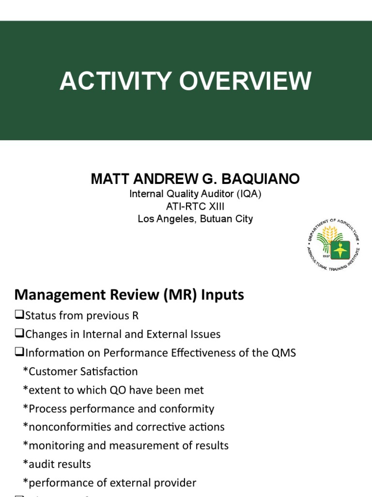 ISO 9001 - 2015 - 2020 - October - Management Review - Last Day | PDF ...