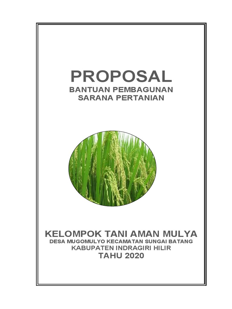 Proposal Bantuan Kelompok Tani | PDF