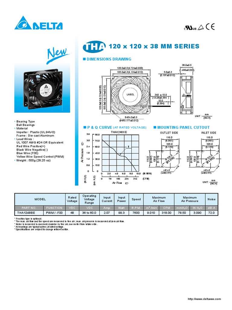 120 X 120 X 38 MM SERIES: Dimensions Drawing | PDF | Manufactured Goods ...