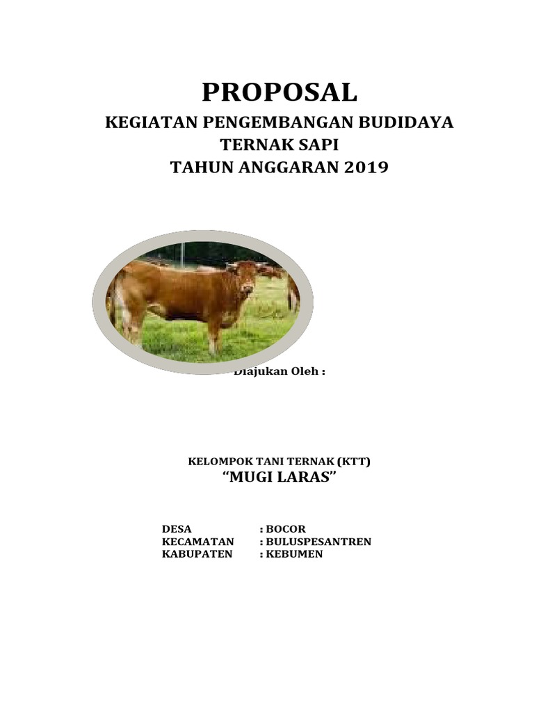 Proposal Ternak Sapi | PDF