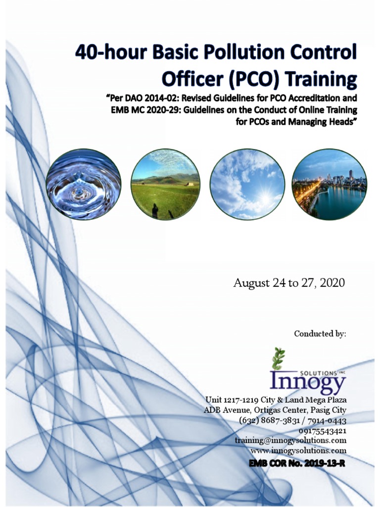 Innogy - 40hour PCO Online Training Participants Manual - Rev1 2020 PDF ...