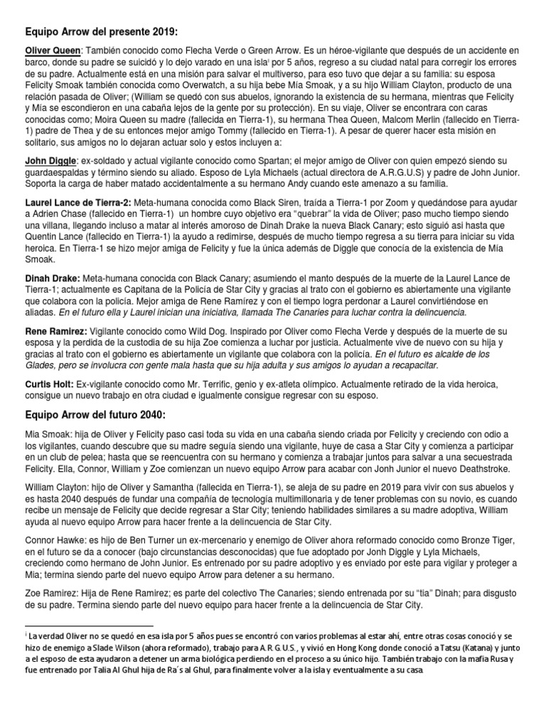 Arrow Guia Rapida PDF | PDF | DC comics