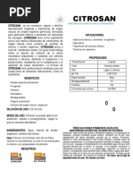 Ficha Técnica Citrosan | PDF | Química | Biología