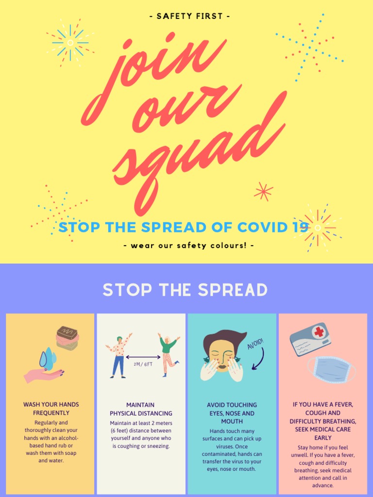 Stop The Spread of Covid 19 | PDF | Hand Washing | Hygiene