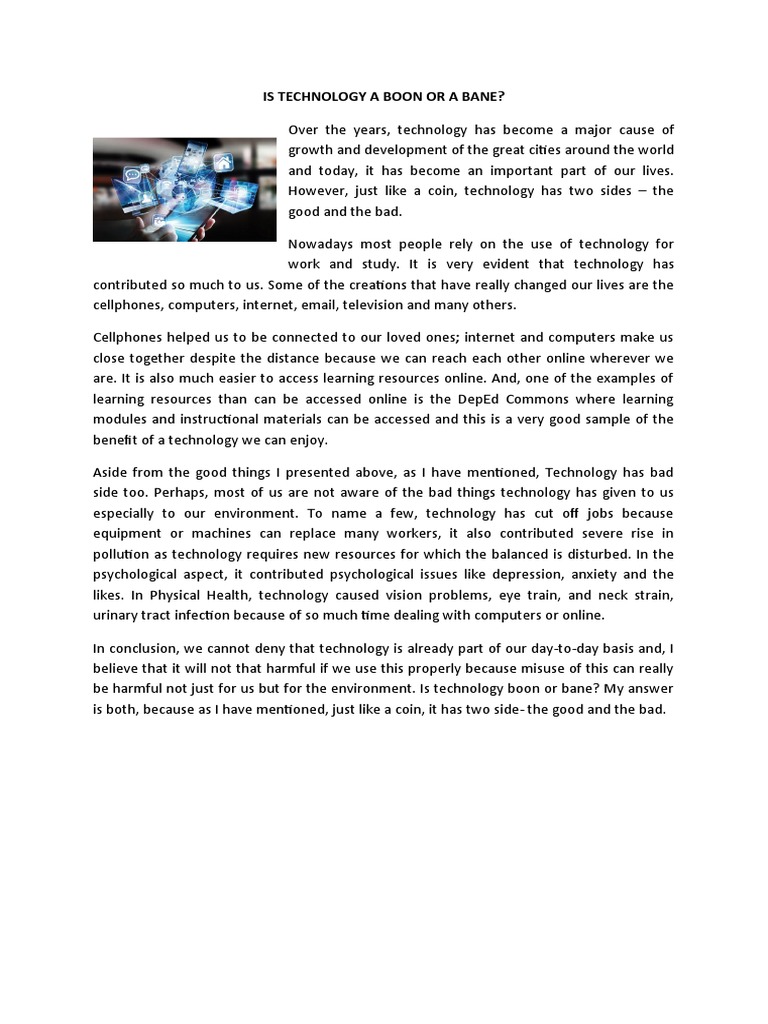 Technology: A Double-Edged Sword | PDF