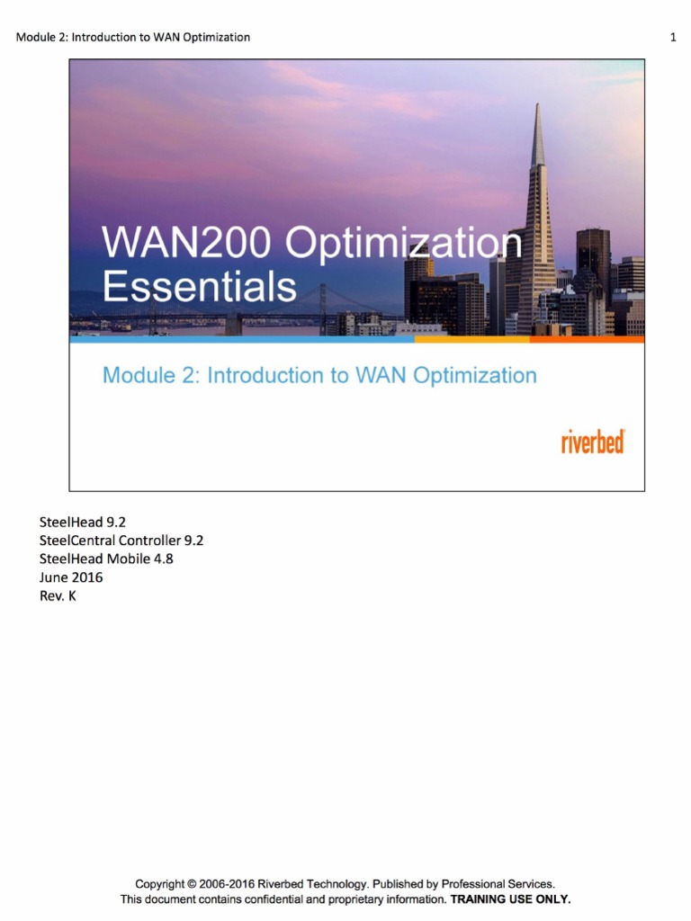 Module 2 - Introduction To WAN Optimization PDF | PDF