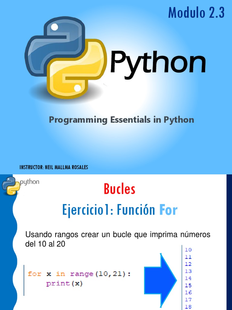 Ejercicios de Bucles en Python | PDF | Python (lenguaje de programación) | Programación de ...