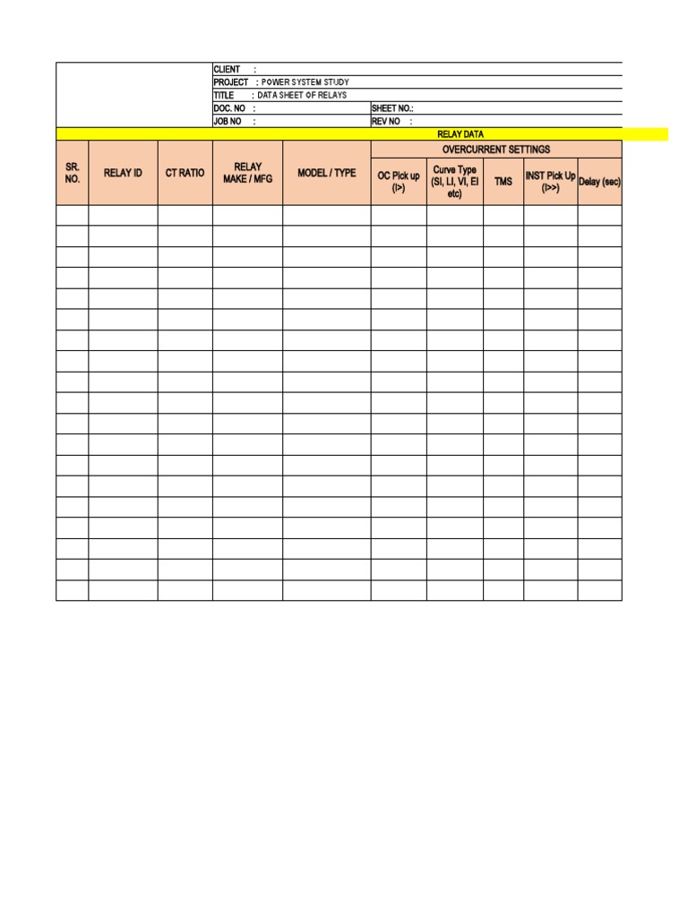Template For Data Collection | PDF