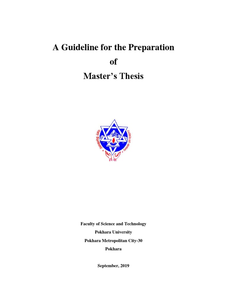 Thesis Guidelines FST PU 1 PDF | PDF | Survey Methodology | Thesis