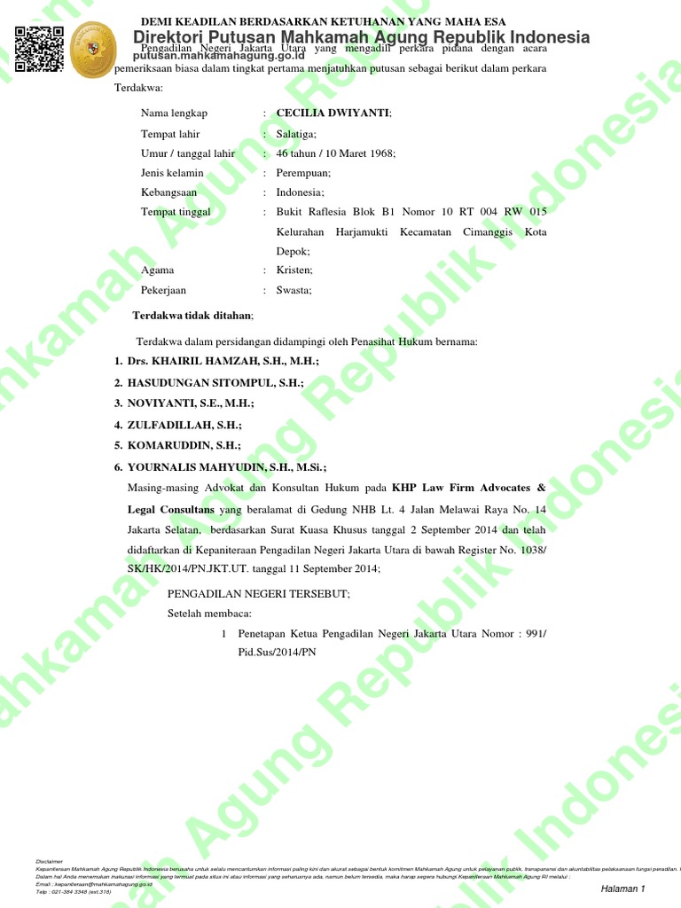 991 Pid - Sus 2014 PN JKT - Utr | PDF