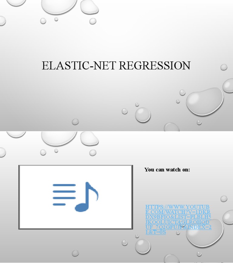 Elastic-Net Regression | PDF