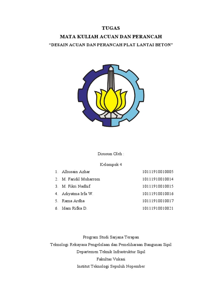 Acuan Perancah - Plat Beton 1 | PDF