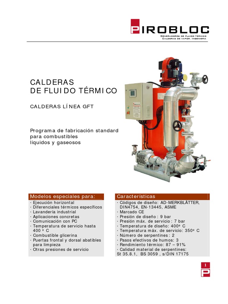 Calderas Pirobloc PDF | PDF | Caldera | Gases