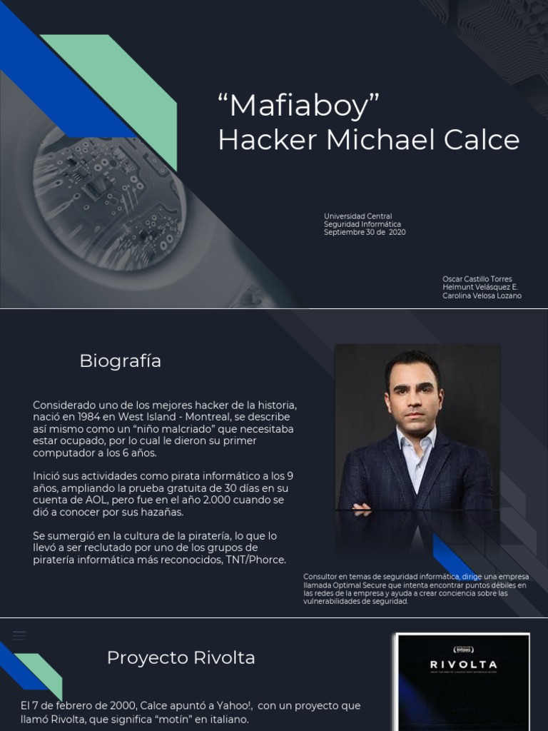 Mafiaboy: Biografía del Hacker Michael Calce | PDF | Ataque de ...