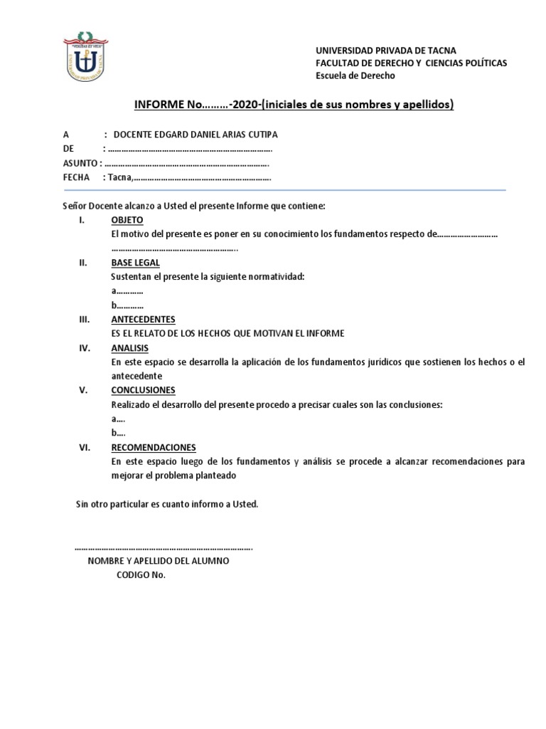 Modelo de Informe | PDF