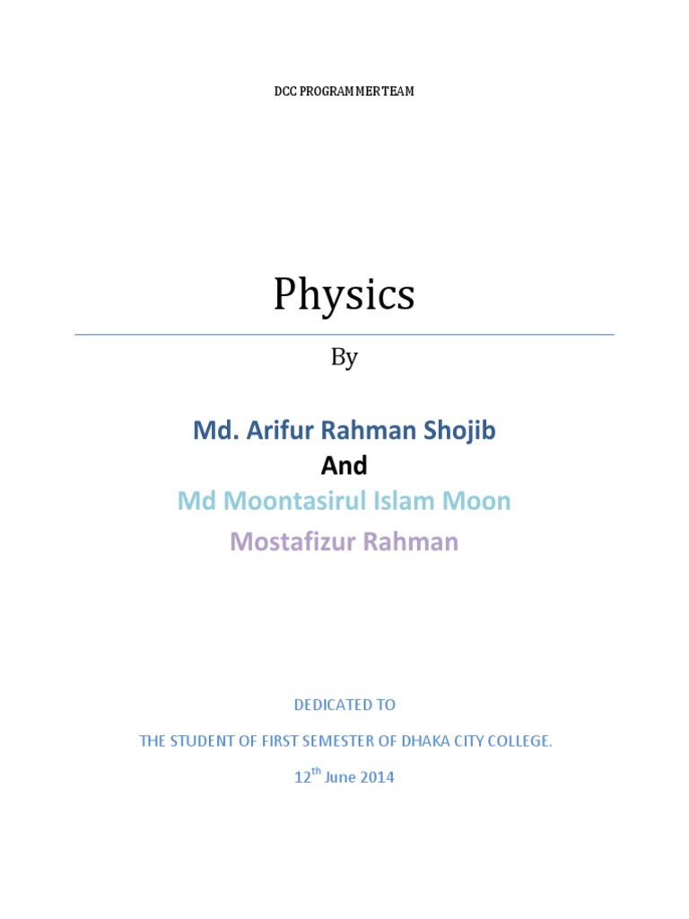 Physics Note by Shojib-Sir PDF | Download Free PDF | Capacitor ...