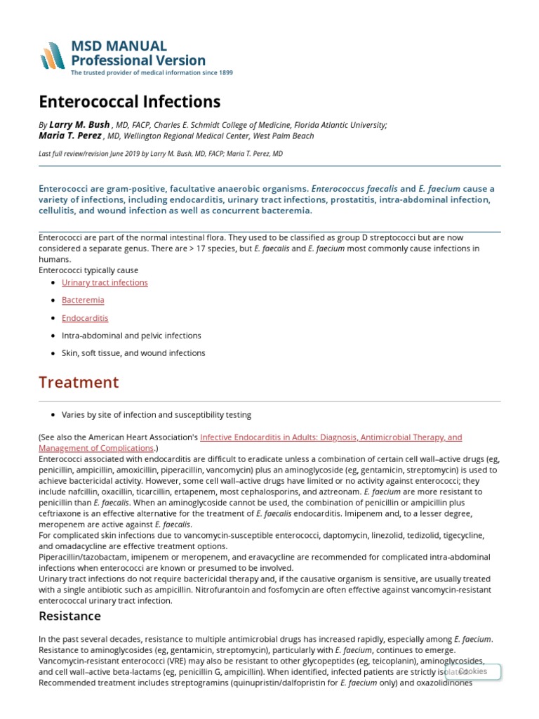 Enterococcal Infections: MSD Manual Professional Version | Download ...