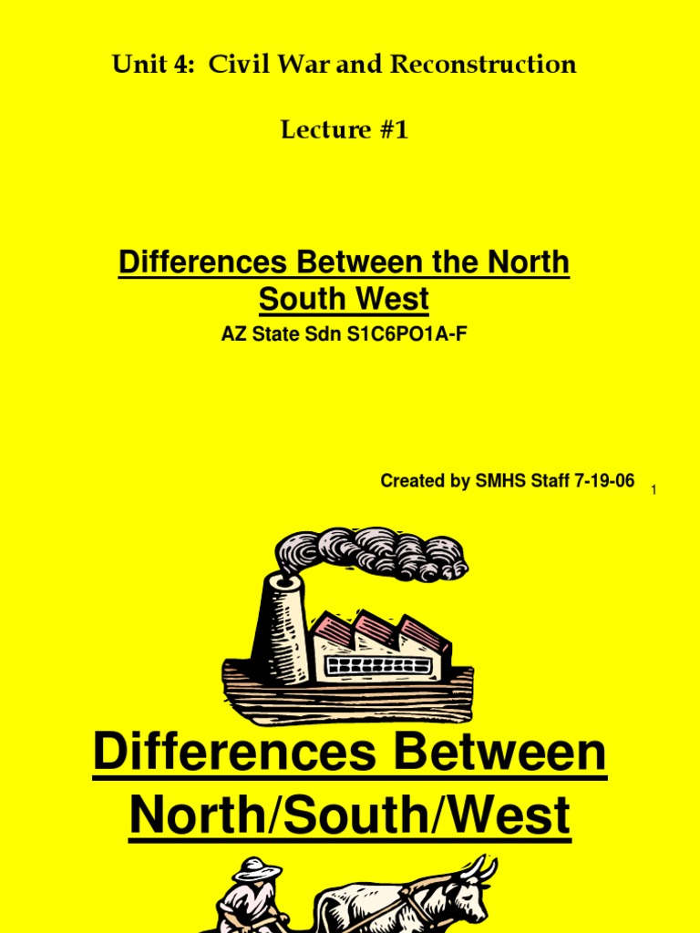 Civil War: North vs South Differences | PDF | Nullification (U.S ...