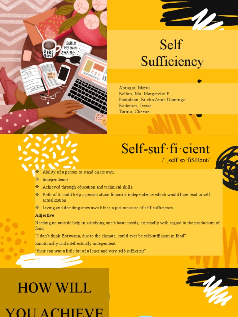 Achieving Self-Sufficiency and Values | PDF | Self Esteem | Happiness
