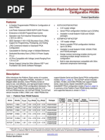 Platform Flash In-System Programmable Configuration Proms: Features | PDF | Field Programmable ...