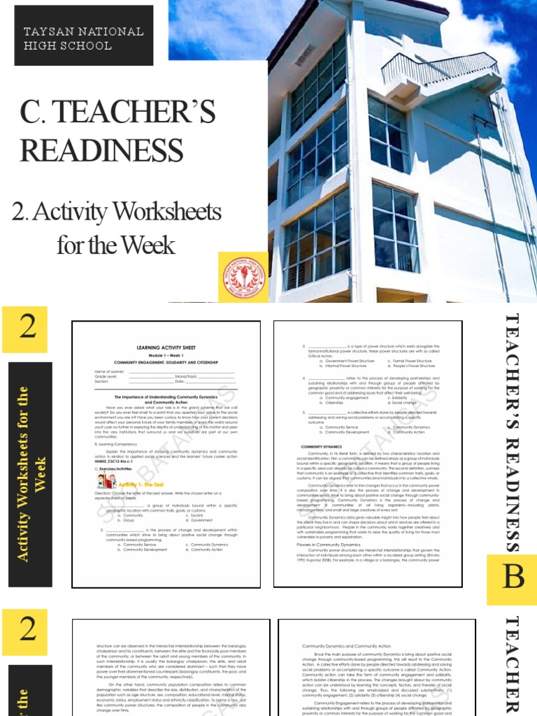 SHS Worksheet | PDF