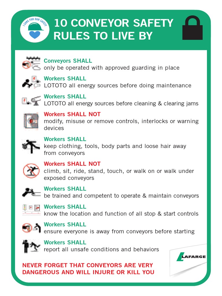 Conveyor Rules Card - Eng | PDF