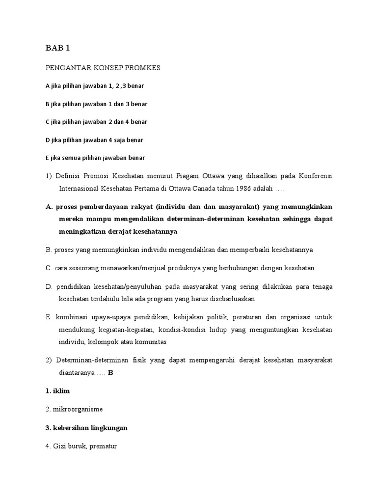 Soal Modul Promkes | PDF