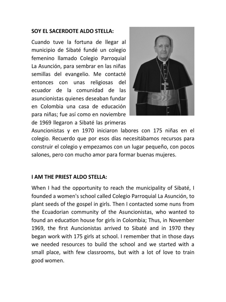 Personaje Jerico (Padre Aldo Stella) | PDF