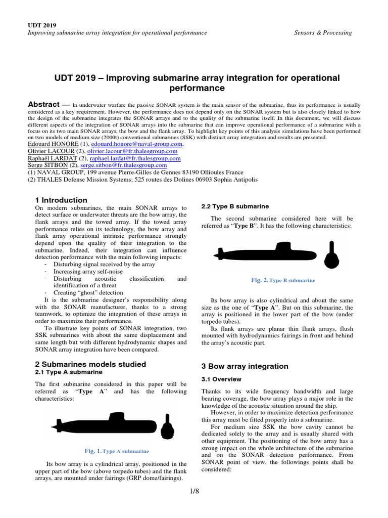 Improving Submarine Array Integration | PDF | Sonar | Submarines