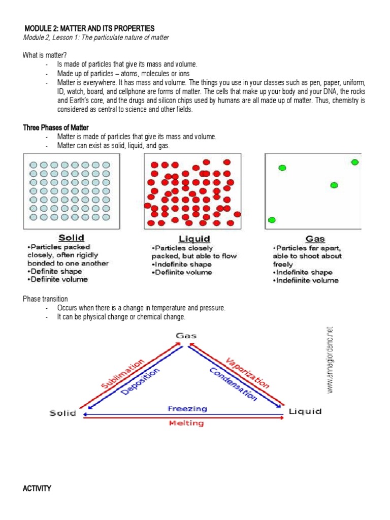 Properties of Matter and Phases | PDF | Chemical Substances | Matter